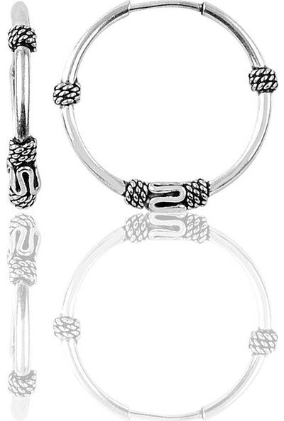 Söğütlü Si̇lver Gümüş 17 mm Oksisli Halka Küpe