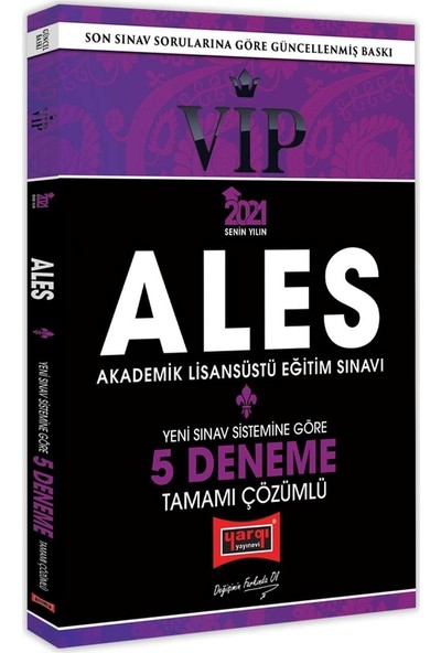 Yargı Yayınevi ALES 2021 VIP Yeni Sınav Sistemine Göre Tamamı Çözümlü 5 Deneme Yargı Yayınevi ALES 2021 VIP Yeni Sınav Sistemine Göre Tamamı Çözümlü 5 Deneme