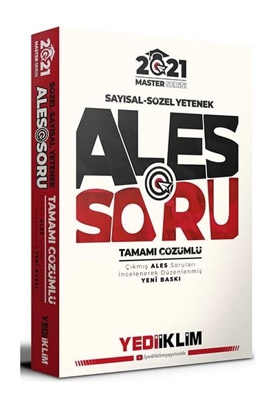 Yediiklim Yayınları ALES 2021 Sayısal Sözel Yetenek Tamamı Çözümlü Soru Bankası