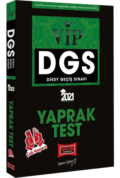 Yargı Yayınevi DGS 2021 VIP Çek Kopart Yaprak Test