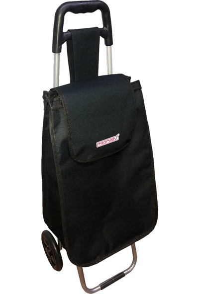 Moniev Çantalı Pazar Arabası Katlanır Alışveriş Arabası Siyah