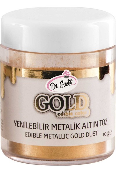 Dr Gusto Metalik Toz Boya Altın 10 gr Dr Gusto Metalik Toz Boya Altın 10 gr