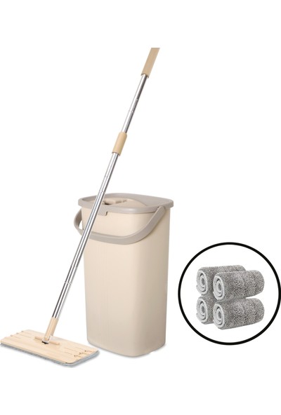 Vienev Magic Flat (Tablet) Mop Set 4 Microfiber Bez Vienev Magic Flat (Tablet) Mop Set 4 Microfiber Bez