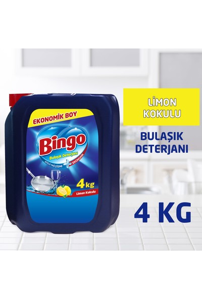 Bingo Elde Sıvı Bulaşık Deterjanı 4 Kg Bingo Elde Sıvı Bulaşık Deterjanı 4 Kg
