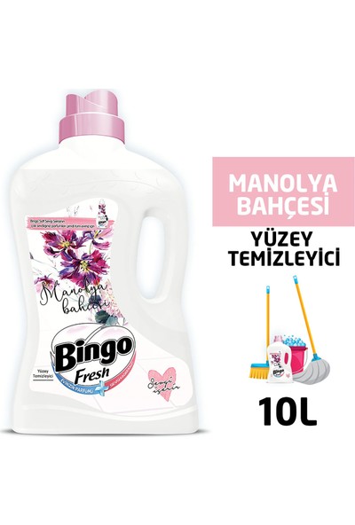 Bingo Fresh Yüzey Temizleyici 2,5 lt Manolya Ekonomi Paketi 4'lü Bingo Fresh Yüzey Temizleyici 2,5 lt Manolya Ekonomi Paketi 4'lü