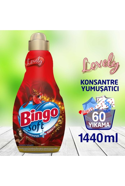 Bingo Soft Konsantre Çamaşır Yumuşatıcısı Lovely 1440 ml Bingo Soft Konsantre Çamaşır Yumuşatıcısı Lovely 1440 ml