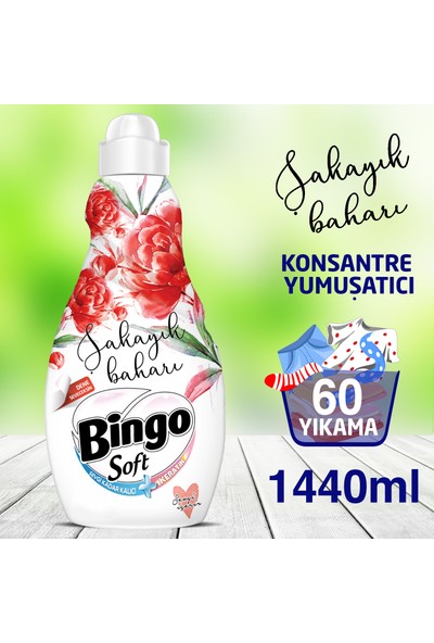 Bingo Konsantre Soft Şakayık Baharı Çamaşır Yumuşatıcı 1440 ml Bingo Konsantre Soft Şakayık Baharı Çamaşır Yumuşatıcı 1440 ml