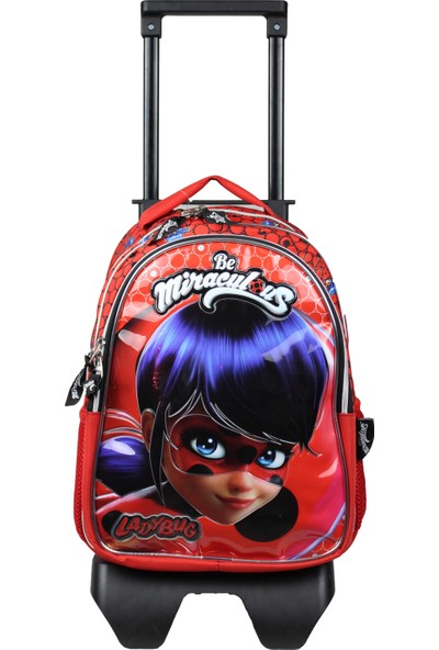 Öykü Uğurböceği Kız Çekçekli Okul Çantası Ilkokul Sök Tak Çek Çekli