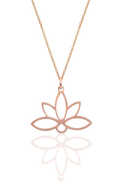 Söğütlü Silver Gümüş Sonsuz Yaşamın Simgesi Lotus Çiçeği Kolye