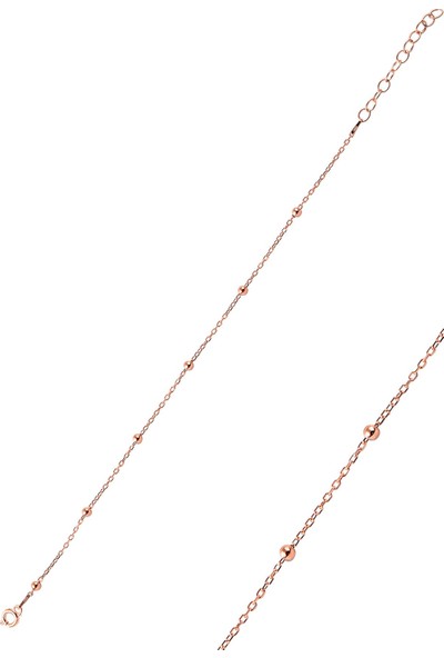 Söğütlü Silver Gümüş Rose Top Top Bileklik