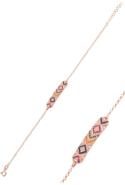 Söğütlü Silver Gümüş Rose Kilim Bileklik