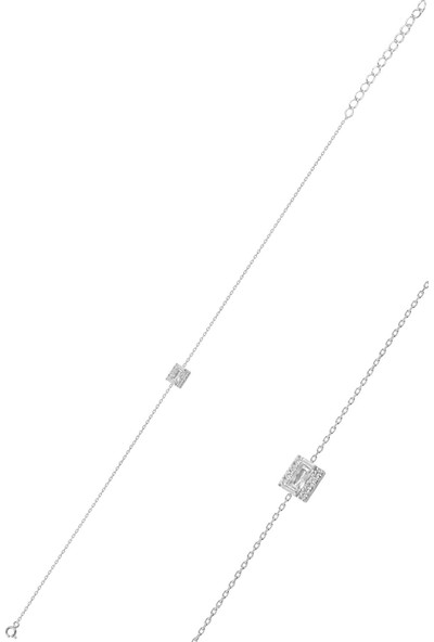 Söğütlü Silver Gümüş Rodyumlu Baget Bileklik