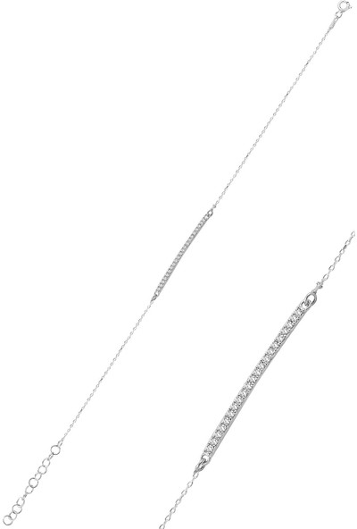 Söğütlü Silver Çubuk Model Zirkon Taşlı Rodyum Kaplama Gümüş Bileklik Söğütlü Silver Çubuk Model Zirkon Taşlı Rodyum Kaplama Gümüş Bileklik