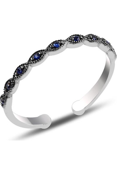 Söğütlü Silver Gümüş Ayarlamalı Safir Taşlı Ince Yüzük Söğütlü Silver Gümüş Ayarlamalı Safir Taşlı Ince Yüzük