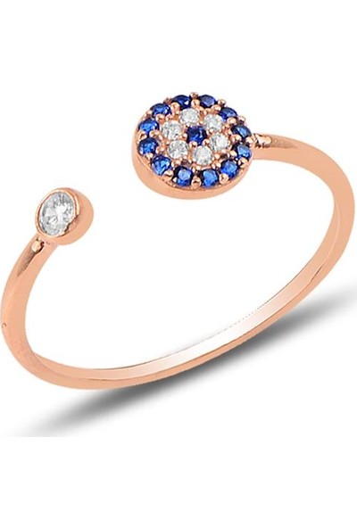 Söğütlü Silver Gümüş Ayarlamalı Nazar Modeli Yüzük