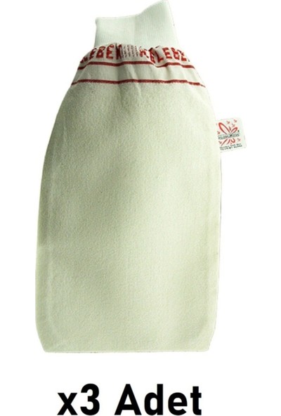 Kelebek Kalın Beyaz Banyo Hamam Kesesi Lastikli 3 Adet Kelebek Kalın Beyaz Banyo Hamam Kesesi Lastikli 3 Adet