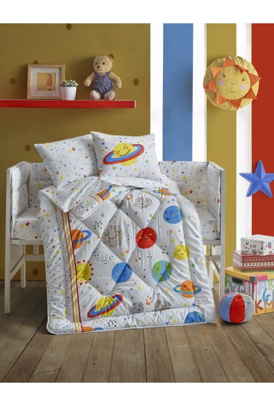 Cotton Box Bebek Uyku Seti Gezegen Beyaz Cotton Box Bebek Uyku Seti Gezegen Beyaz