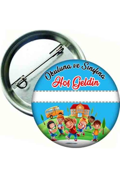 Hediye Panayırı Okuluna ve Sınıfına Hoş Geldin Öğrenci Yaka Rozeti 20'li