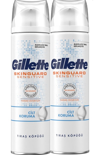 Gillette Skinguard Tıraş Köpüğü 250 ml 2 Adet Gillette Skinguard Tıraş Köpüğü 250 ml 2 Adet