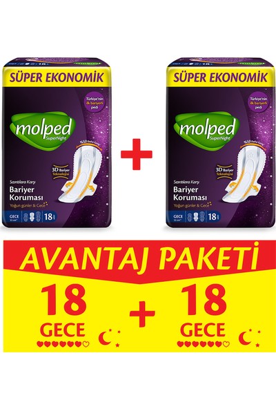 Molped Supernight Gece Avantaj Paketi 36 Adet Molped Supernight Gece Avantaj Paketi 36 Adet