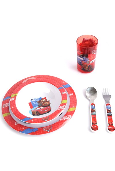 Trudeau Çocuk Yemek Takımı Seti Tabak Kase Bardak Çatal Kaşık Disney Cars Trudeau Çocuk Yemek Takımı Seti Tabak Kase Bardak Çatal Kaşık Disney Cars