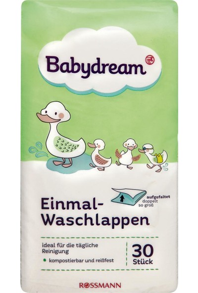 Babydream Bebek Yıkama Bezi Tek Kullanımlık 30 Adet Babydream Bebek Yıkama Bezi Tek Kullanımlık 30 Adet