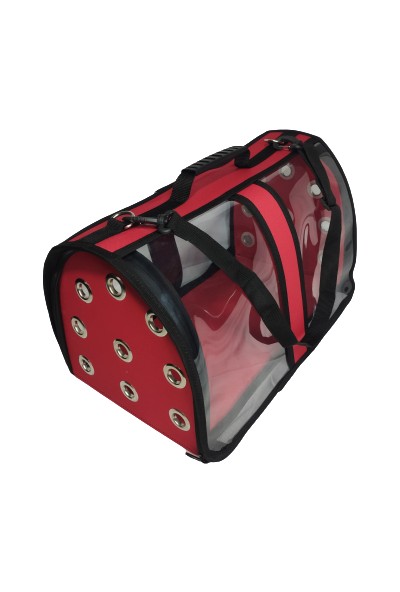 Fly Bag Kedi Köpek Şeffaf Taşıma Çantası Kırmızı