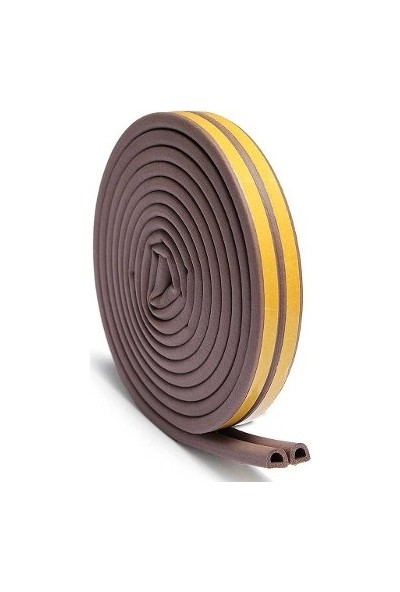 Sepetfy 2 x 5 10 m Kapı Bantı ve Pencere Fitili Bandı Yapışkanlı Kahverengi