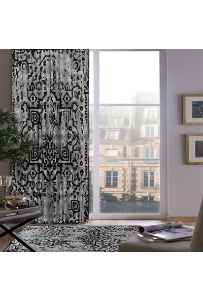 Jungle Geometrik Desenli 70 x 260 Modern Fon Perde