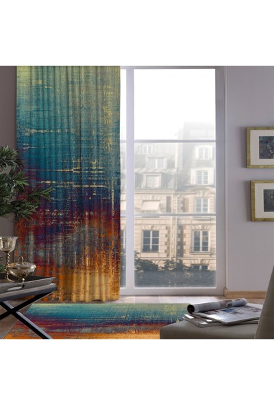 Jungle Desenli 70 x 260 Modern Fon Perde