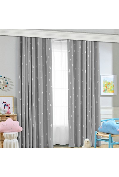 Jungle Yıldızlı 70 x 260 Çocuk Odası Fon Perde Jungle Yıldızlı 70 x 260 Çocuk Odası Fon Perde