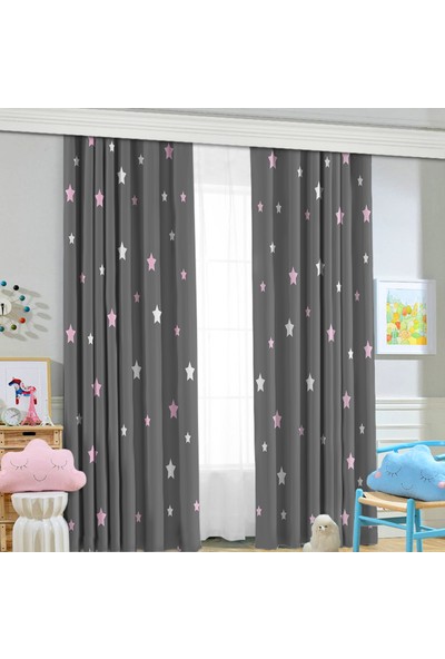 Jungle Yıldızlı Kız 70 x 260 Fon Perde