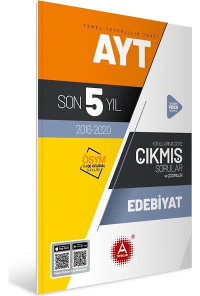 A Yayınları AYT Edebiyat Son 5 Yıl Konularına Göre Tamamı Çözümlü Çıkmış Sorular
