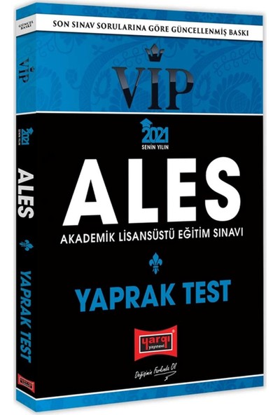 Yargı Yayınevi ALES 2021 VIP Yaprak Test