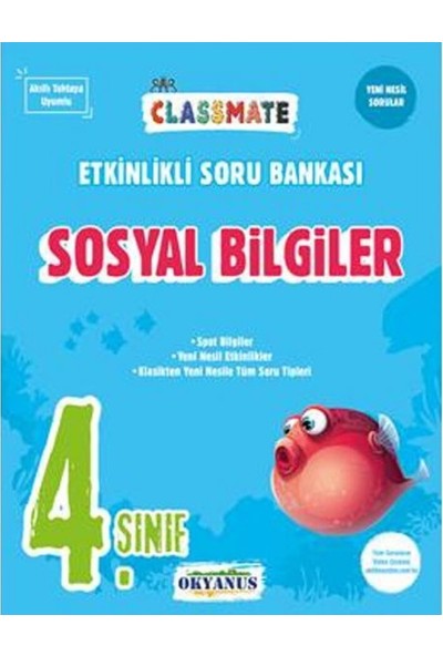 Okyanus Yayınları 4. Sınıf Classmate Sosyal Bilgiler Etkinlikli Soru Bankası Okyanus Yayınları 4. Sınıf Classmate Sosyal Bilgiler Etkinlikli Soru Bankası