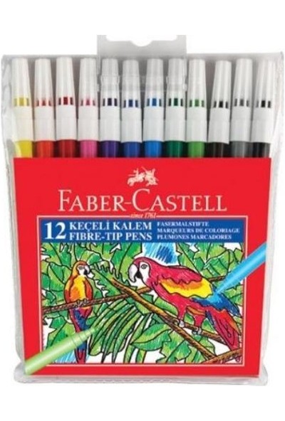Faber-Castell Yıkanabilir Keçeli Kalem 12’li