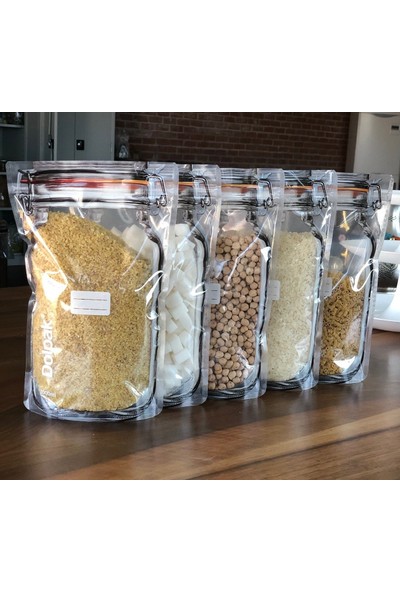 Palpak Büyük Boy Kavanoz Görünümlü Saklama Poşeti