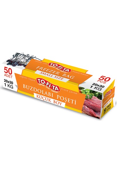 To-Fi-Ta Küçük Boy Buzdolabı Poşeti 50'li 20X30 cm