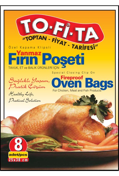 To-Fi-Ta Yanmaz Fırın Torbası 8'li