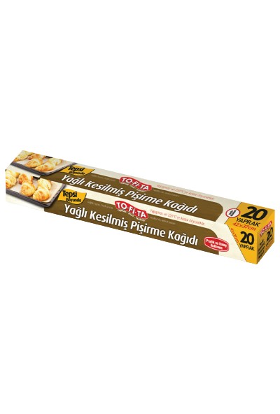 To-Fi-Ta Hazır Kesilmiş Yağlı Pişirme Kağıdı 20'li (20 Yaprak) 42X37 cm To-Fi-Ta Hazır Kesilmiş Yağlı Pişirme Kağıdı 20'li (20 Yaprak) 42X37 cm