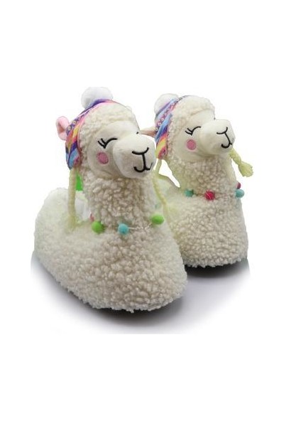 Twigy TT0736 Lama Krem Kışlık Kadın Panduf