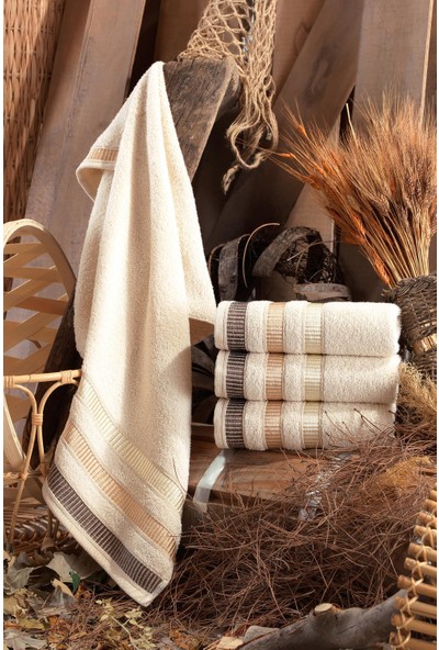 Binnur Natural 50X90 cm 4'lü Antibakteriyel El ve Yüz Havlusu Binnur Natural 50X90 cm 4'lü Antibakteriyel El ve Yüz Havlusu