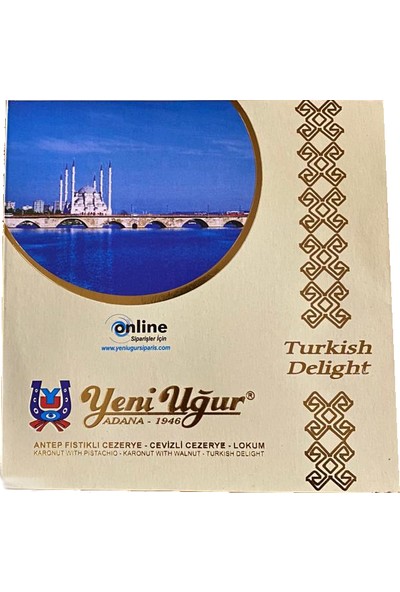 Yeni Uğur Kuş Lokumu Çifte Kavrulmuş Fıstıklı 1 kg