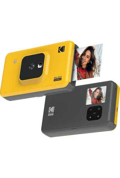 Kodak Mini Shot Combo 2/C210 - Anında Baskı Dijital Fotoğraf Makinesi - Sarı Kodak Mini Shot Combo 2/C210 - Anında Baskı Dijital Fotoğraf Makinesi - Sarı