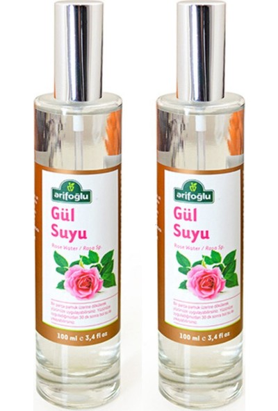 Arifoğlu Gül Suyu Cam Şişe Sprey 100 + 100ML 2 Li Set Arifoğlu Gül Suyu Cam Şişe Sprey 100 + 100ML 2 Li Set