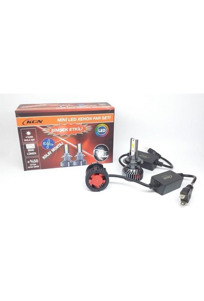 Kgn H7 Şimşek Etkili Mini LED Xenon Set 8600 Lümen Kgn H7 Şimşek Etkili Mini LED Xenon Set 8600 Lümen