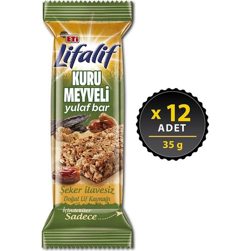Eti Lifalif Kuru Meyveli Yulaf Bar 35 g x 12 Adet Fiyatı