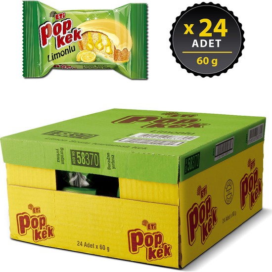 Eti Popkek Limonlu 60 g x 24 Adet Fiyatı - Taksit Seçenekleri