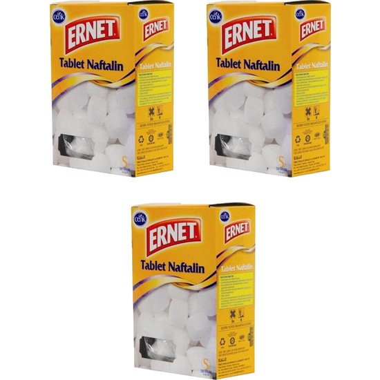 Ernet Tablet Naftalin 100 gr 3'lü Fiyatı - Taksit Seçenekleri