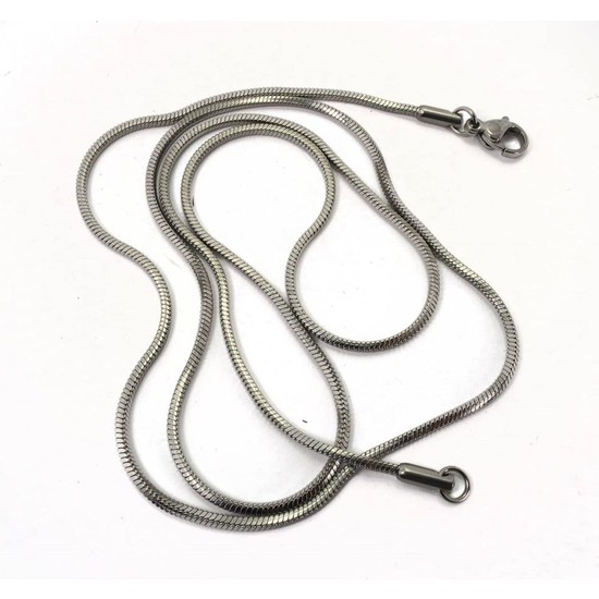 Osmanlı Gümüş Sarp Snake Yılan Model Erkek Çelik Kolye Fiyatı